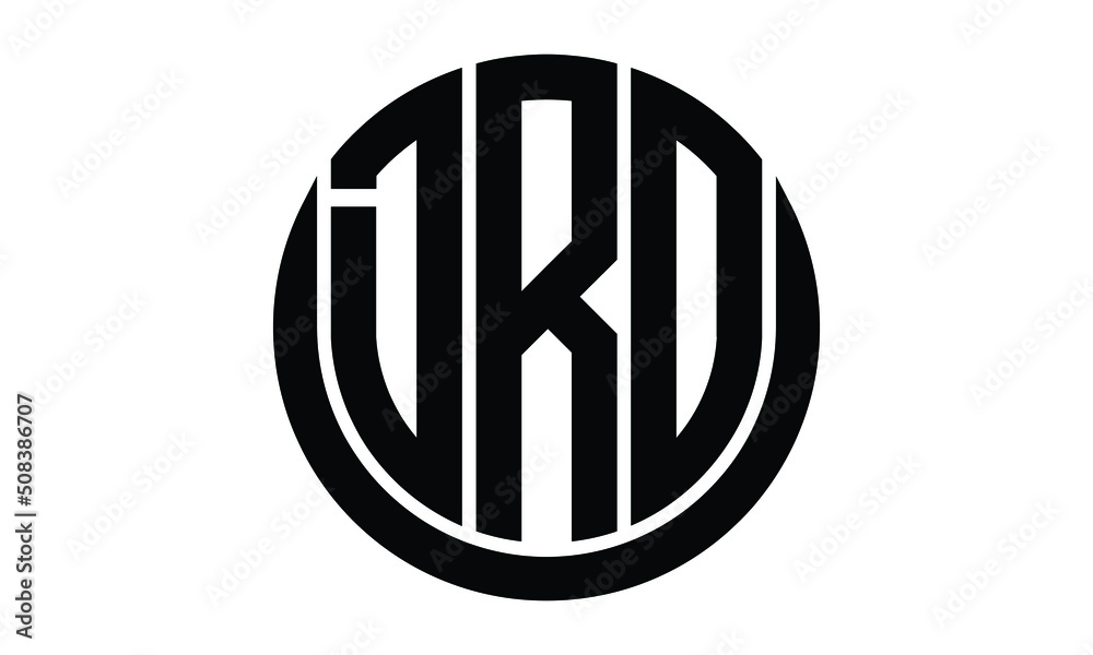 DRO shield in circle logo design vector template. lettermrk, wordmark ...