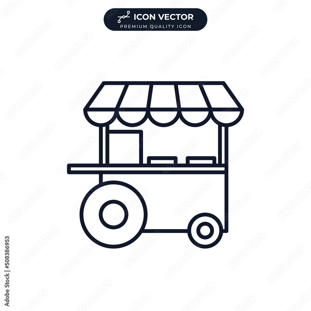 street food stand icon symbol template for graphic and web design ...