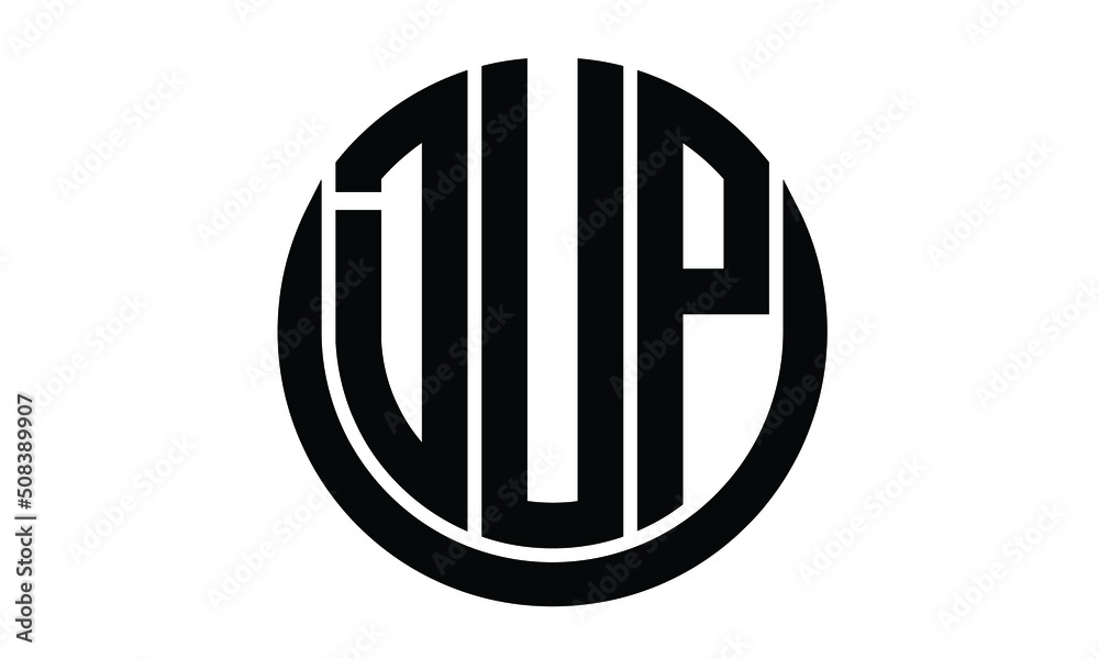 DVP shield in circle logo design vector template. lettermrk, wordmark ...