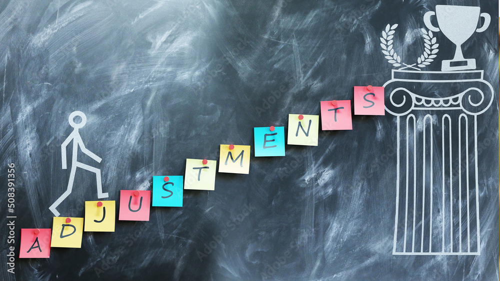 Adjustments make steps to success, wealth and prosperity in personal ...