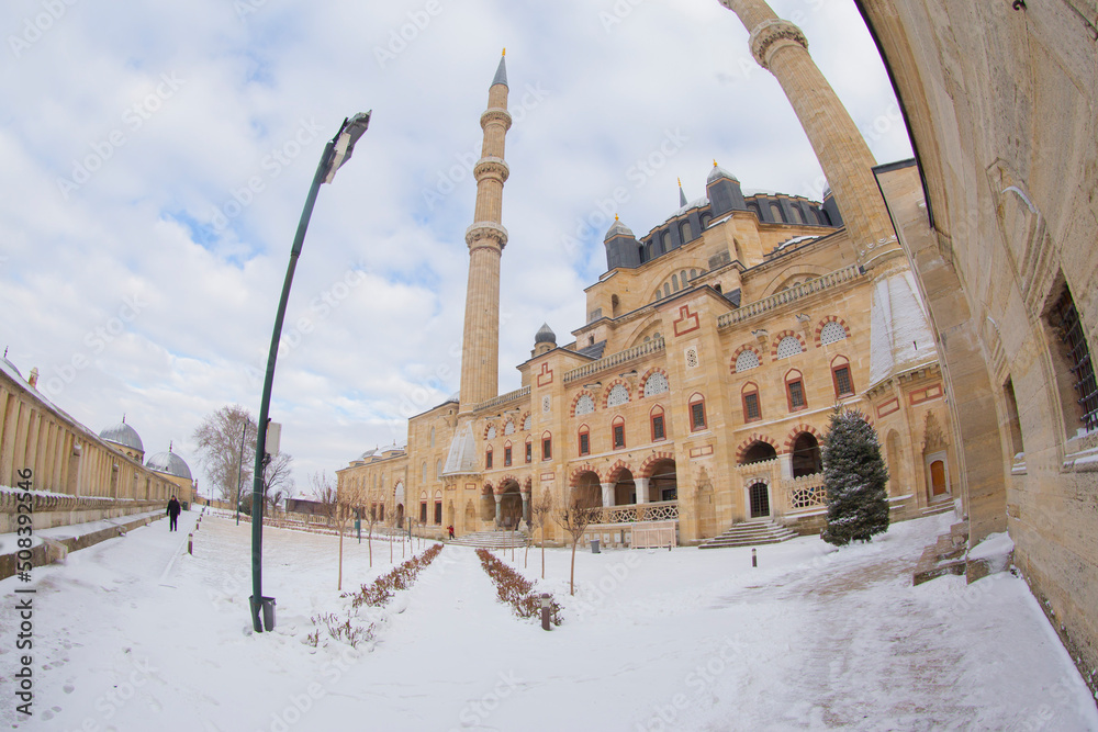 Interior of the Selimiye Mosque. The UNESCO World Heritage Site Of The ...