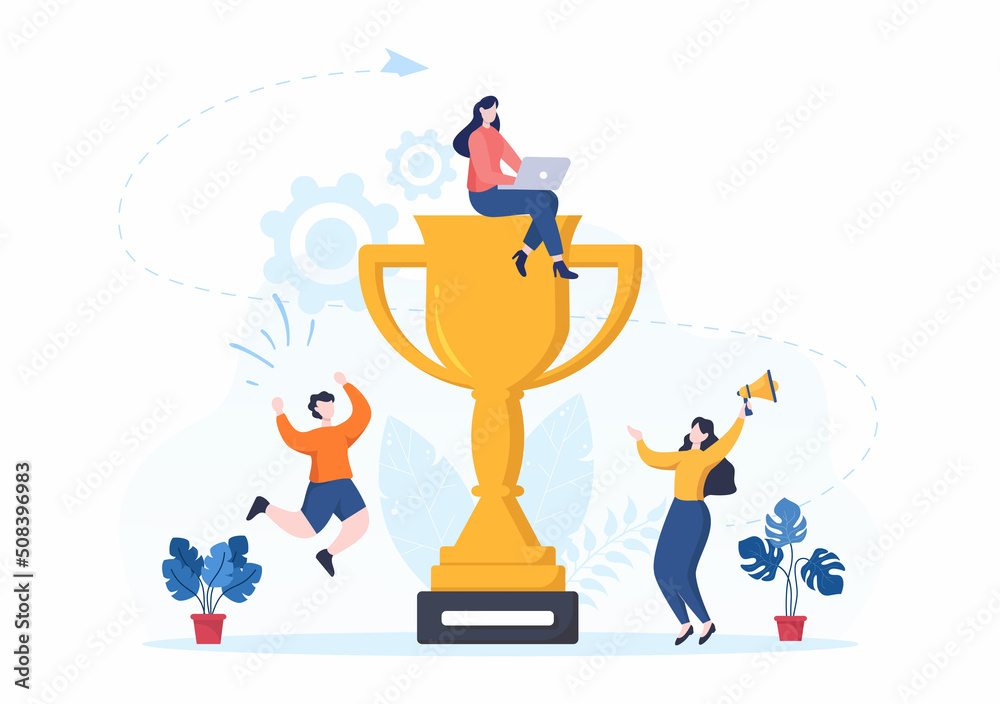 Happy Employee Appreciation Day Cartoon Illustration to Give Thanks or ...