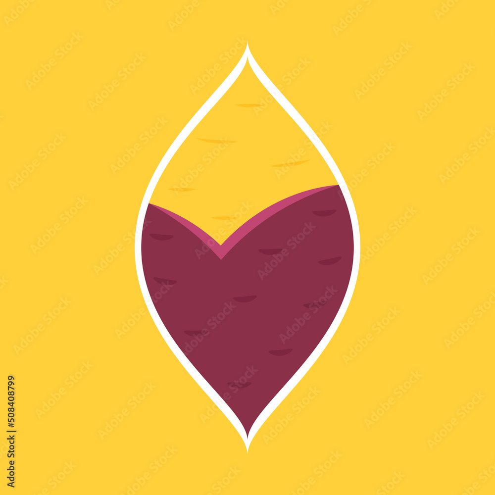 Roasted sweet potato. Roasted sweet potato logo design. Japanese Sweet ...