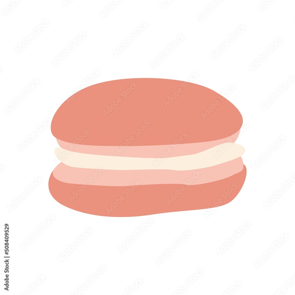 Macaron. French dessert. Vector cartoon illustration. Stock Vector ...