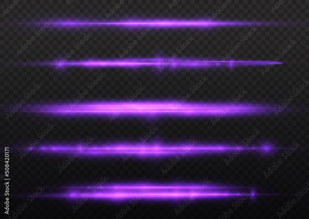 Poster Violet light rays, flash purple horizontal line – Wall Art ...
