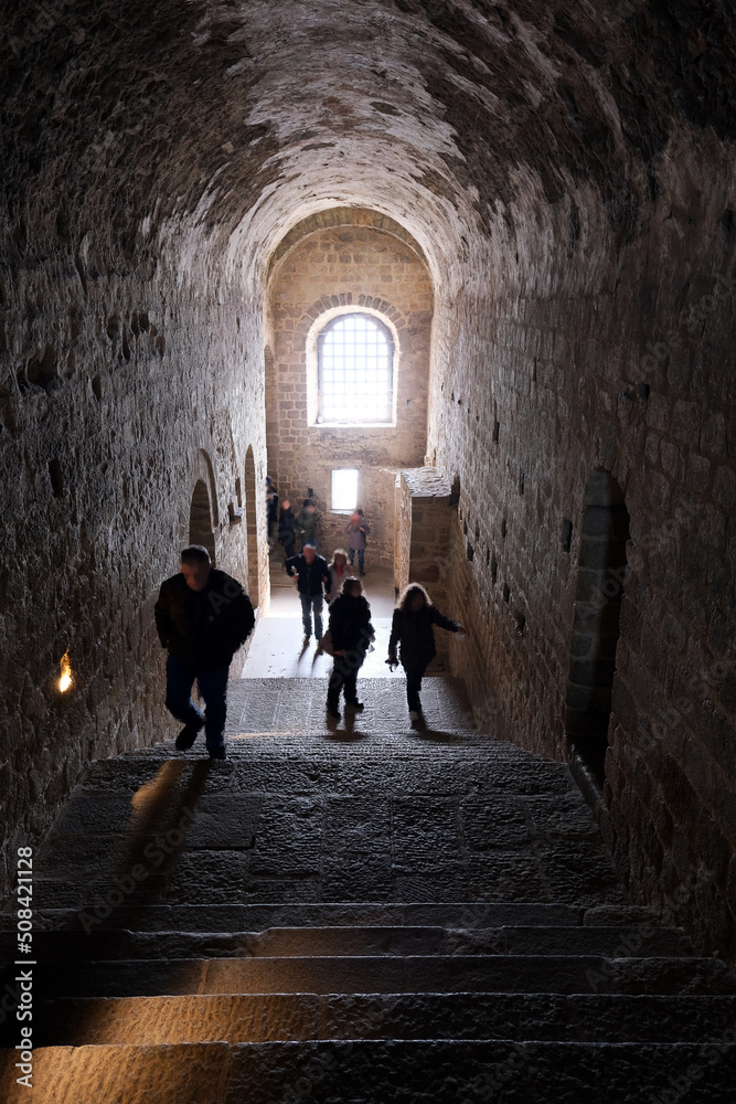 Breathtaking architecture details building view of medieval exterior ...