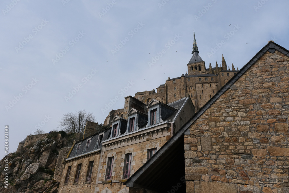 Breathtaking architecture details building view of medieval exterior ...