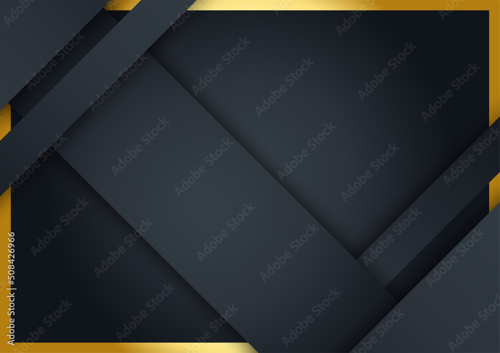 Simple black and gold abstract background Stock Vector | Adobe Stock