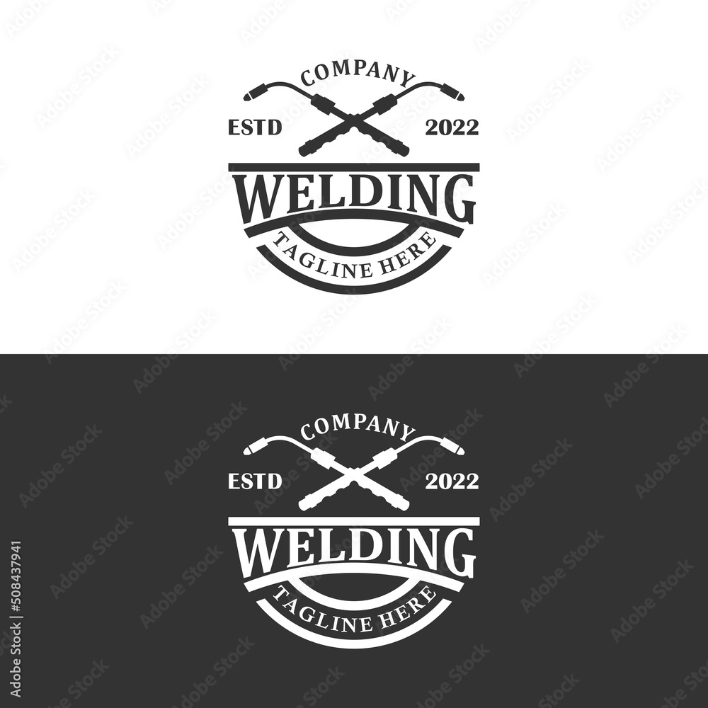 welding company badge logo design Stock Vector | Adobe Stock