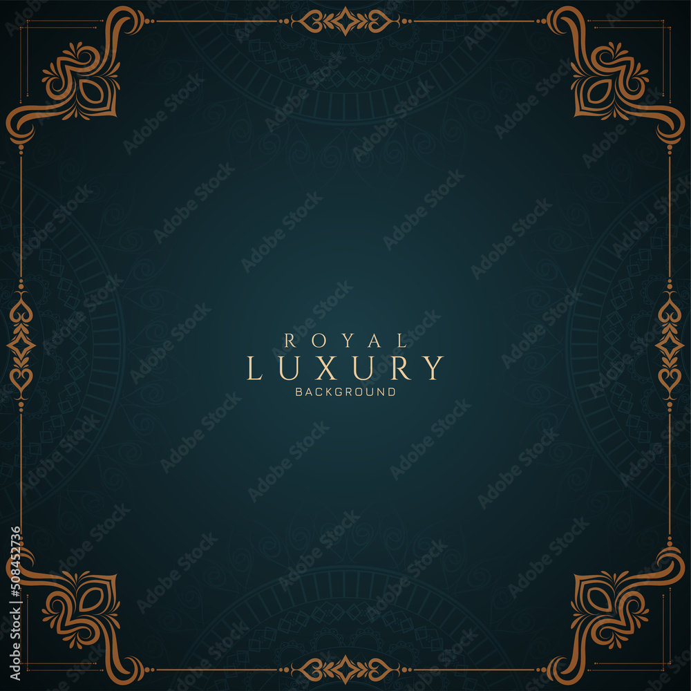 Classic ethnic royal decorative frame background Stock Vector | Adobe Stock