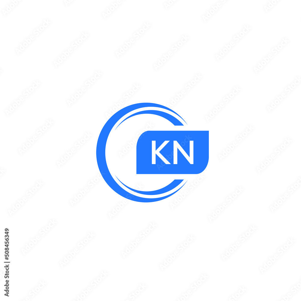 KN 2 letter design for logo and icon.KN monogram logo.vector ...