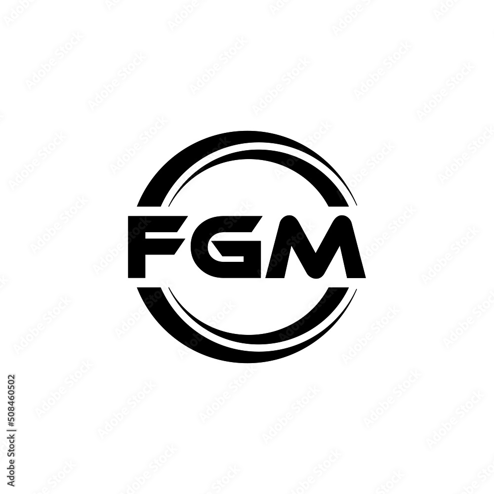 FGM letter logo design with white background in illustrator, vector ...