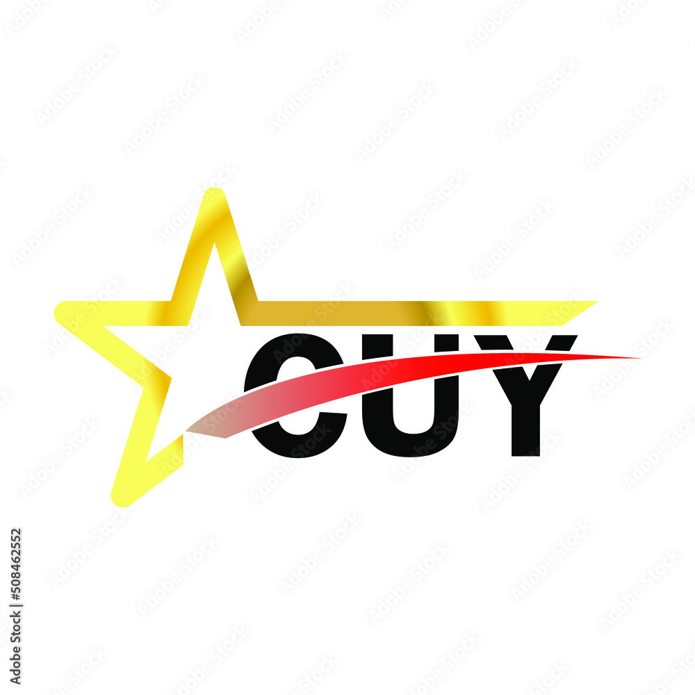 CUY letter logo design. CUY creative letter logo. simple and modern ...