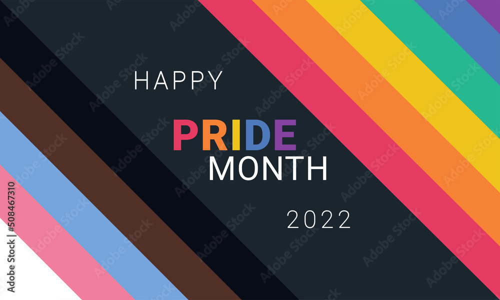 Pride Gradient background with 2022 LGBTQ Pride Flag Colours. Vector ...