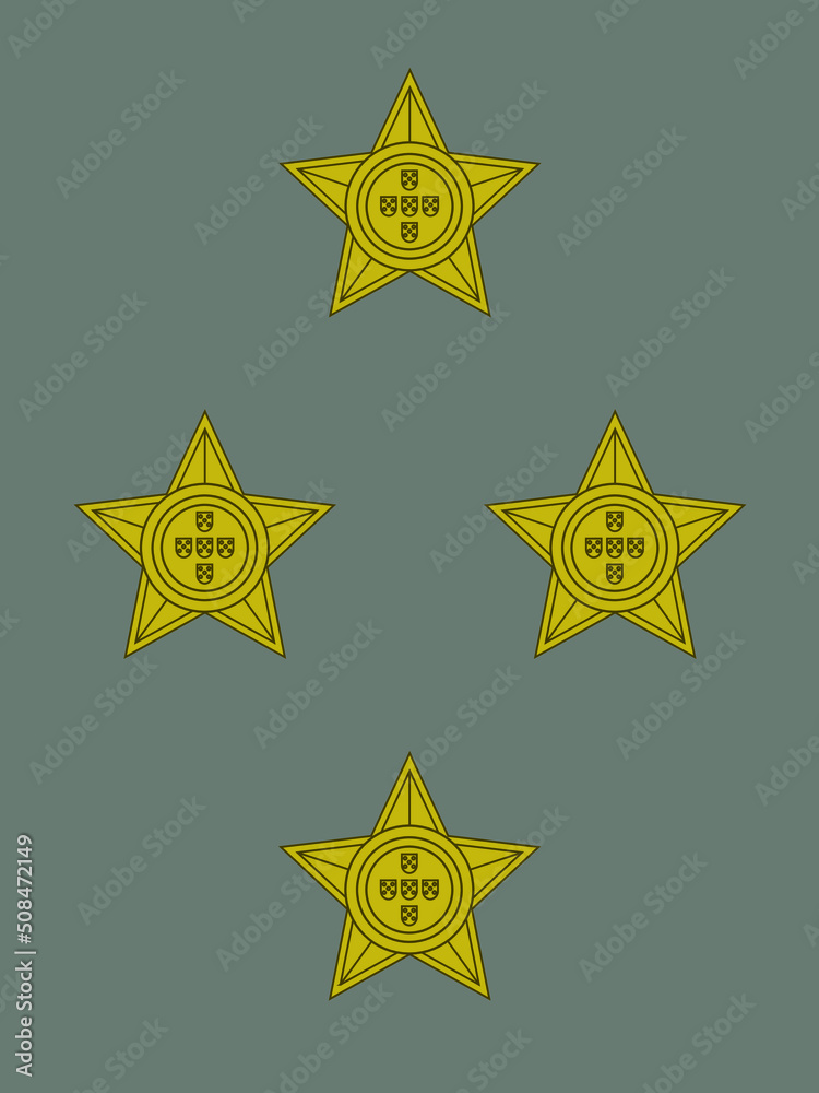 Shoulder pad NATO officer mark for the MARECHAL DO EXÉRCITO (MARSHAL ...