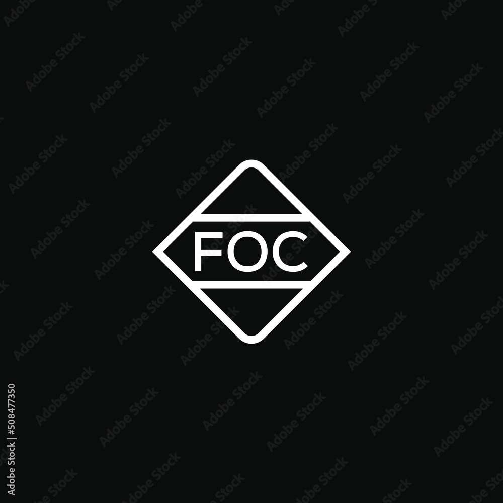 FOC 3 letter design for logo and icon.FOC monogram logo.vector ...