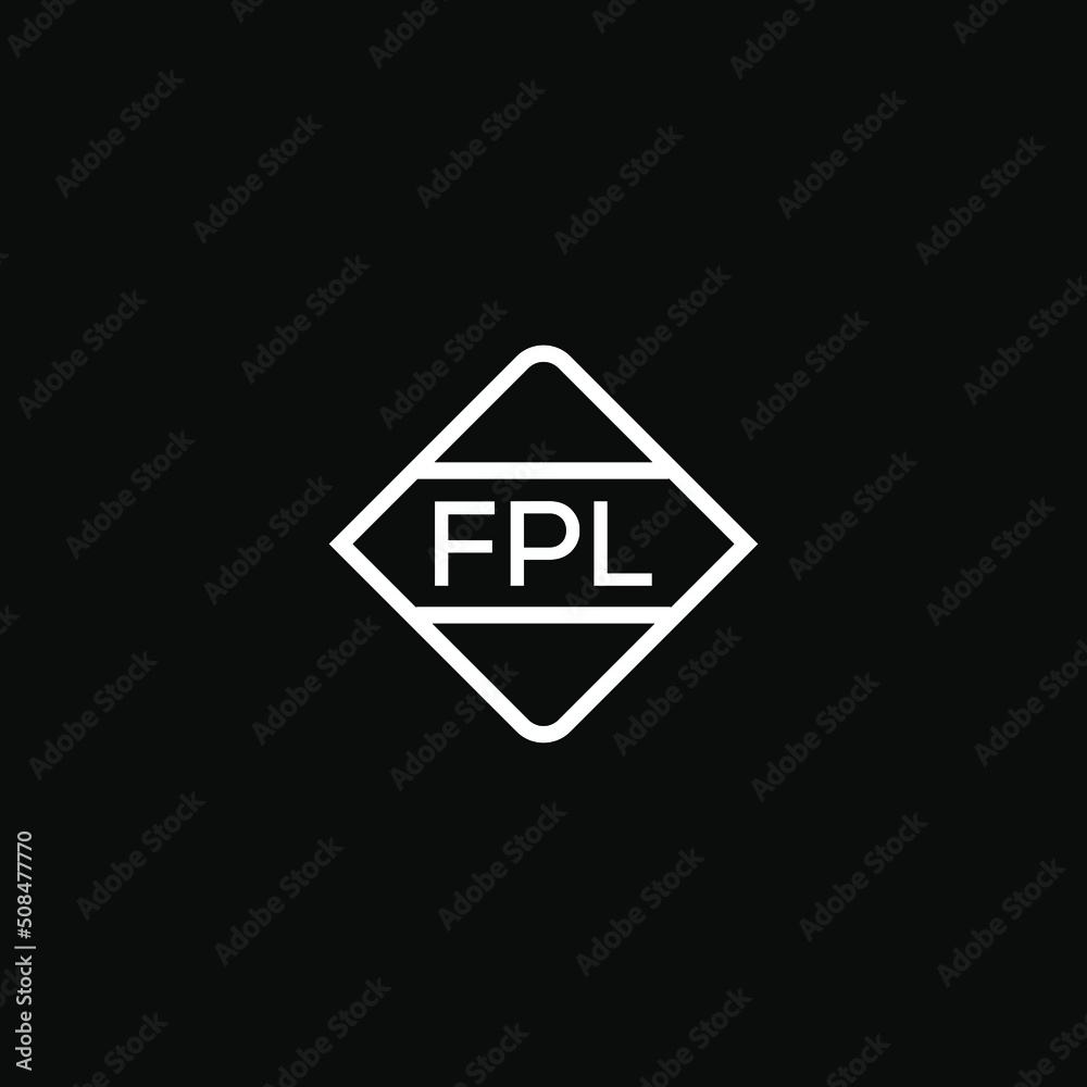 FPL 3 letter design for logo and icon.FPL monogram logo.vector ...