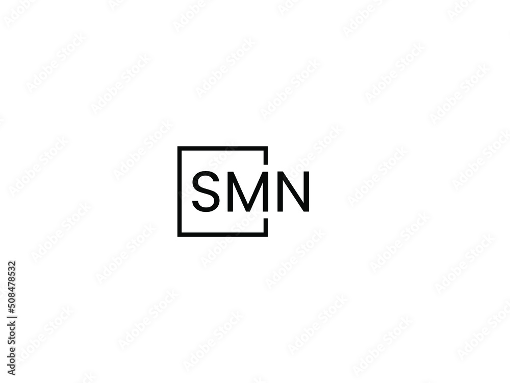 SMN letter initial logo design vector illustration Stock Vector | Adobe ...