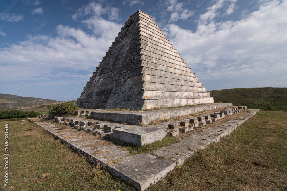 pyramid of the italians. Fascist monument of the spanish civil war ...