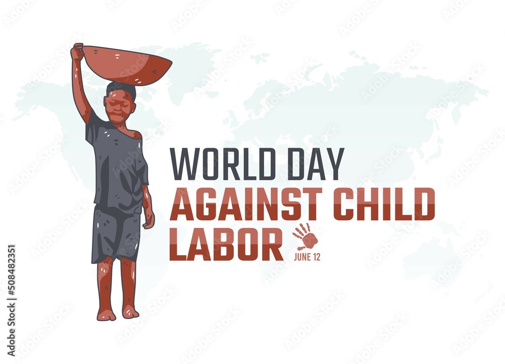 vector graphic of world day against child labor good for world day ... vector graphic of world day against child labor good for world day ...