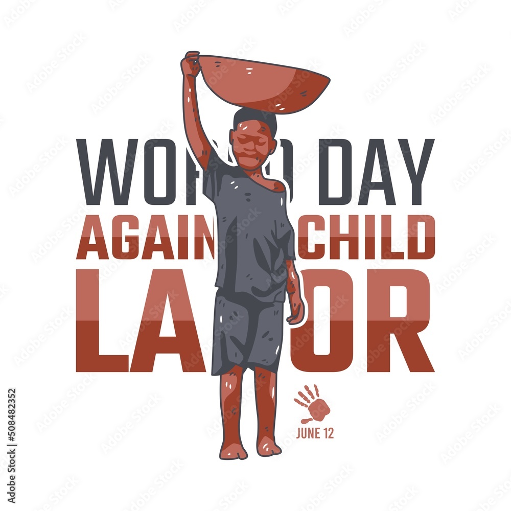 vector graphic of world day against child labor good for world day ...