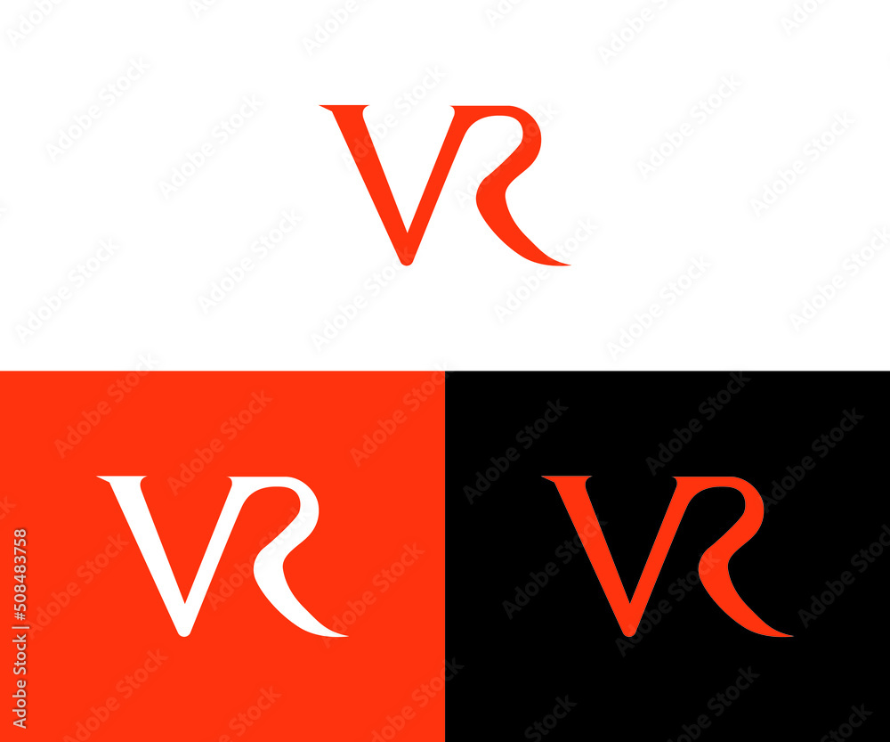 VR logo design Stock Vector | Adobe Stock