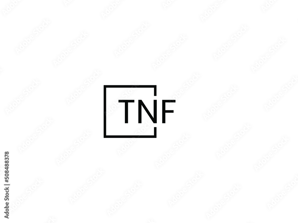 TNF letter initial logo design vector illustration Stock Vector | Adobe ...