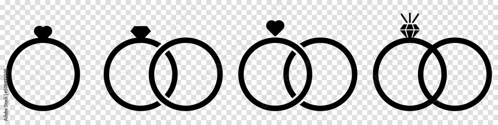 Marital status icon. Wedding rings set. Symbol for website design, logo ...