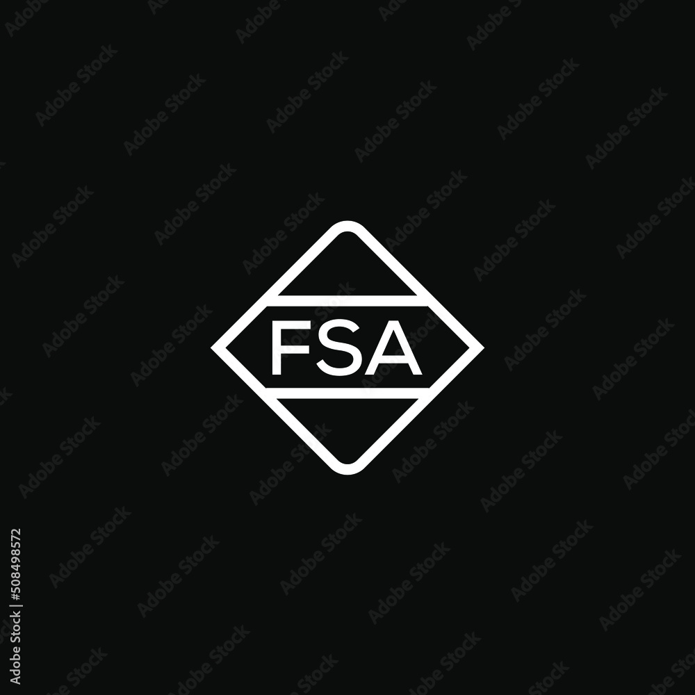 FSA 3 letter design for logo and icon.FSA monogram logo.vector ...