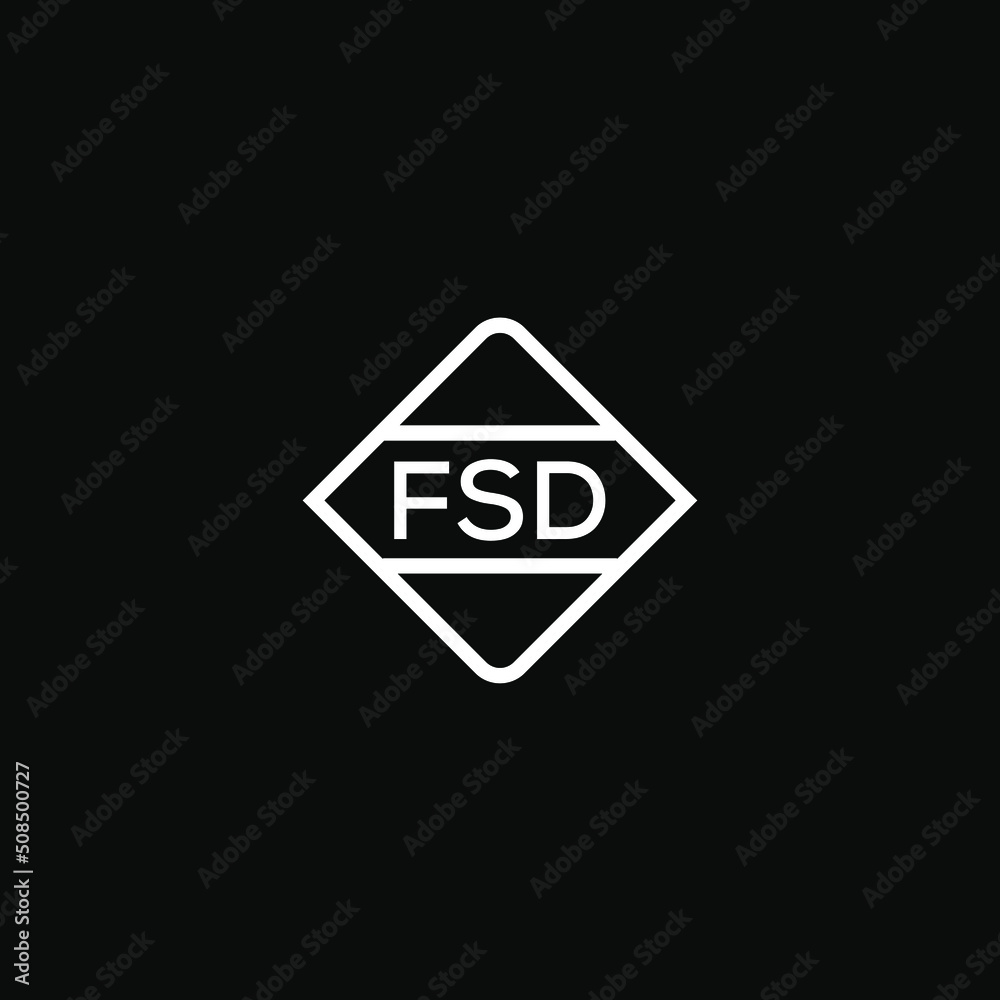 FSD 3 letter design for logo and icon.FSD monogram logo.vector ...