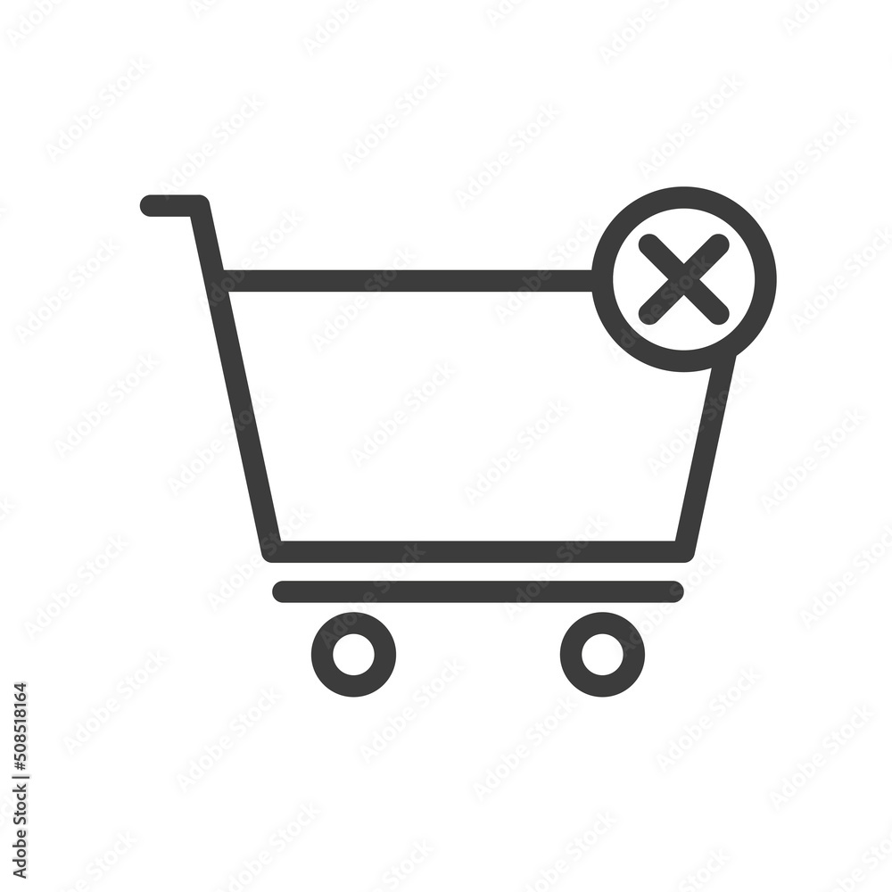 cancel order icon, delete order. Vector illustration Stock Vector ...