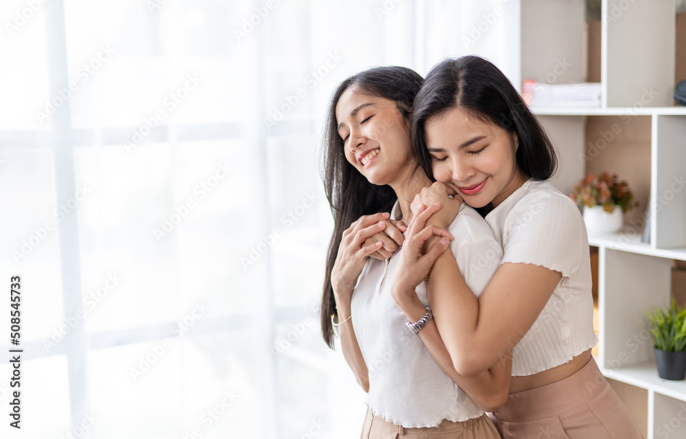 Lgbt Lesbian Couple Love Moments Happiness Lovely Lesbian Couple