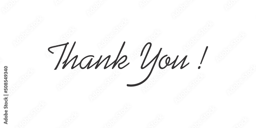 Thank You text Handwritten Lettering vector design Stock Vector | Adobe ...