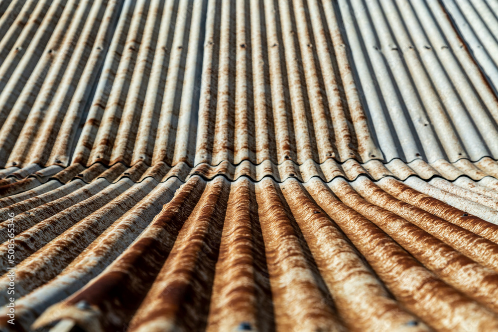 Rusty corrugated iron roof texture. Stock Photo | Adobe Stock