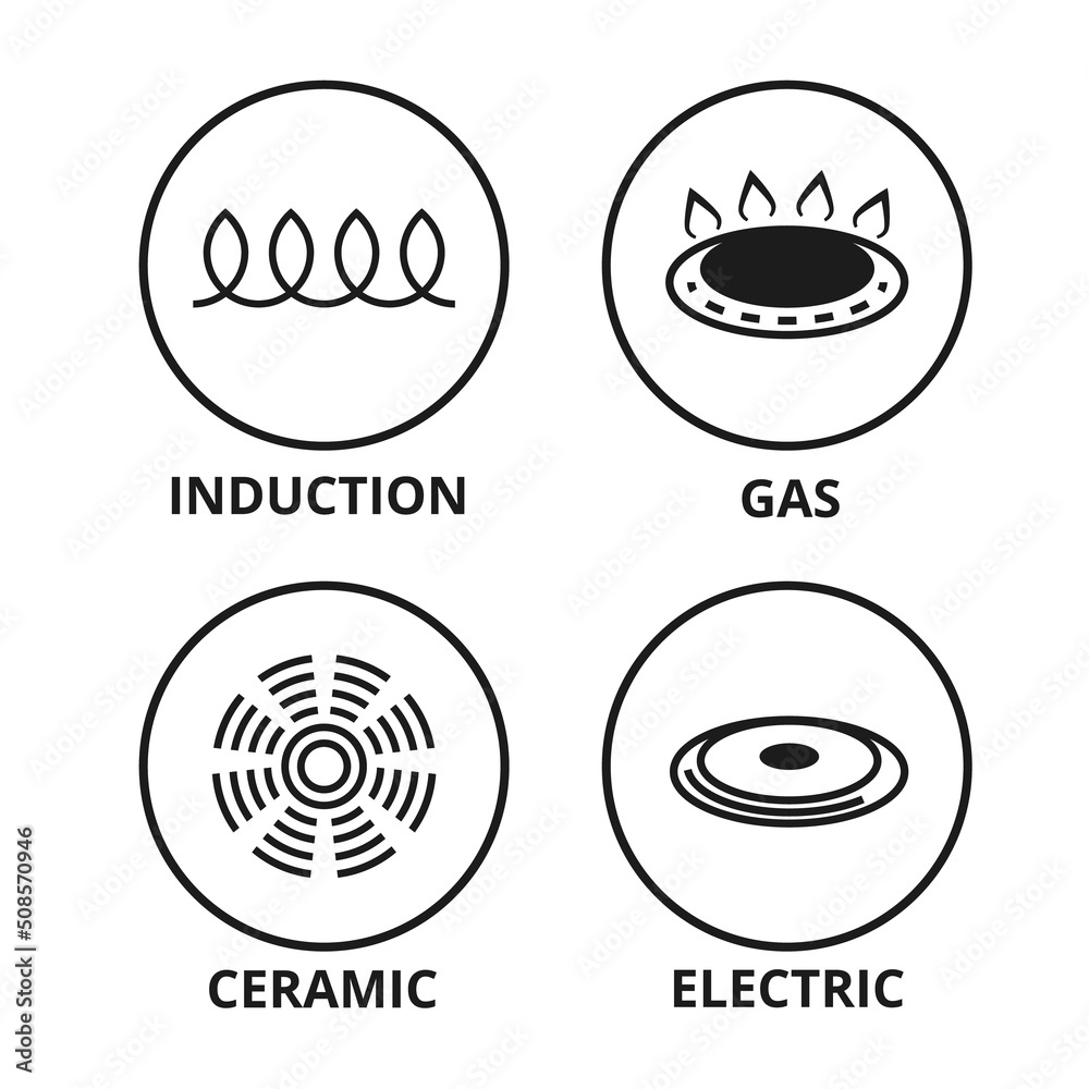 Variety of cooktops. Modern ceramic and induction heaters for ...