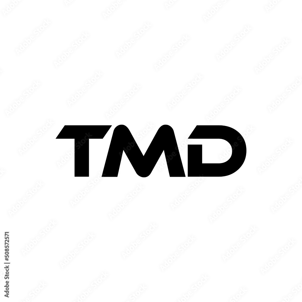 Vecteur Stock TMD letter logo design with white background in ...