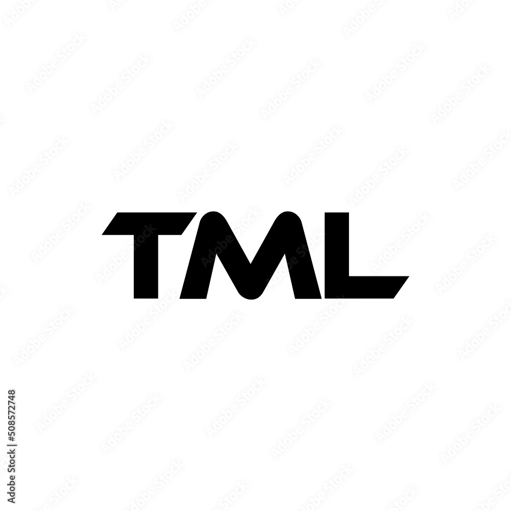 TML letter logo design with white background in illustrator, vector ...