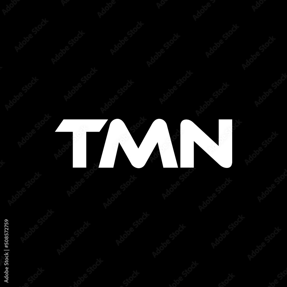 TMN letter logo design with black background in illustrator, vector ...