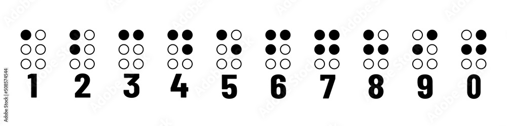 Braille Numbers - Tactile Writing System Used By People Who Are Blind ...