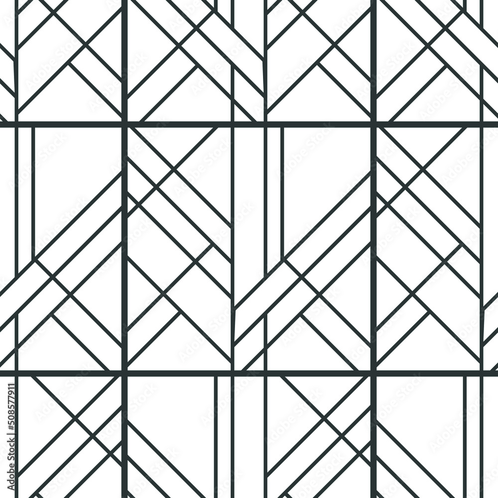 seamless pattern vector square lines Contour abstract 3d geometrical ...