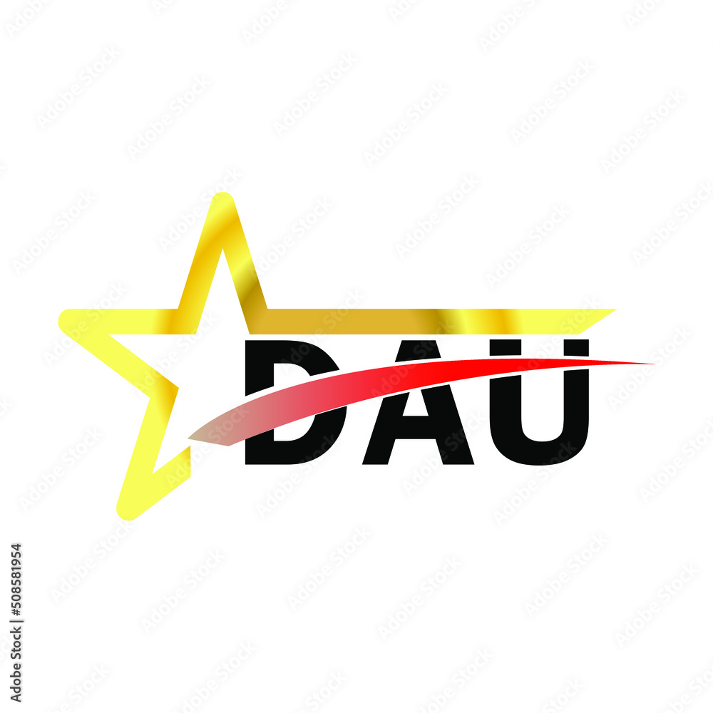 DAU letter logo design. DAU creative letter logo. simple and modern ...