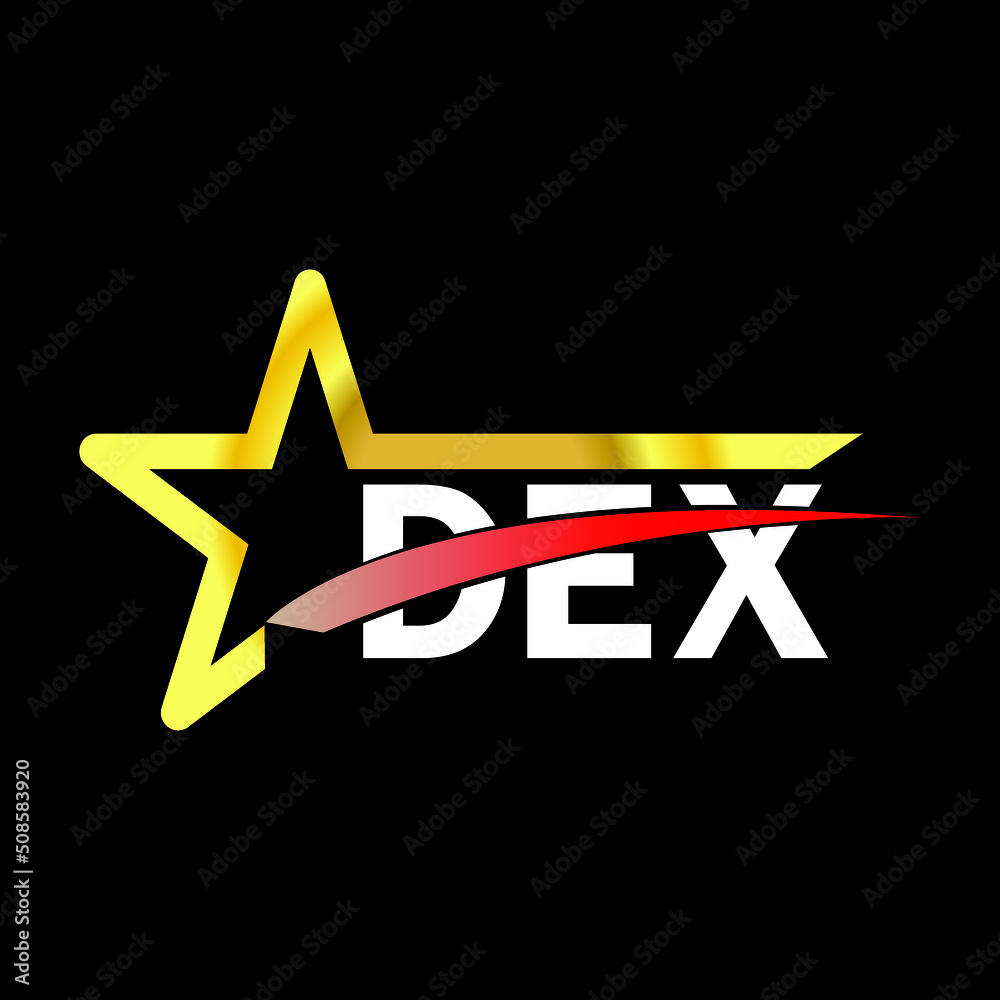 DEX letter logo design. DEX creative letter logo. simple and modern ...