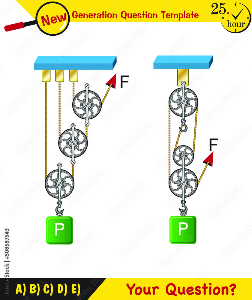 Physics, Science experiments on force and motion with pulley, next ...