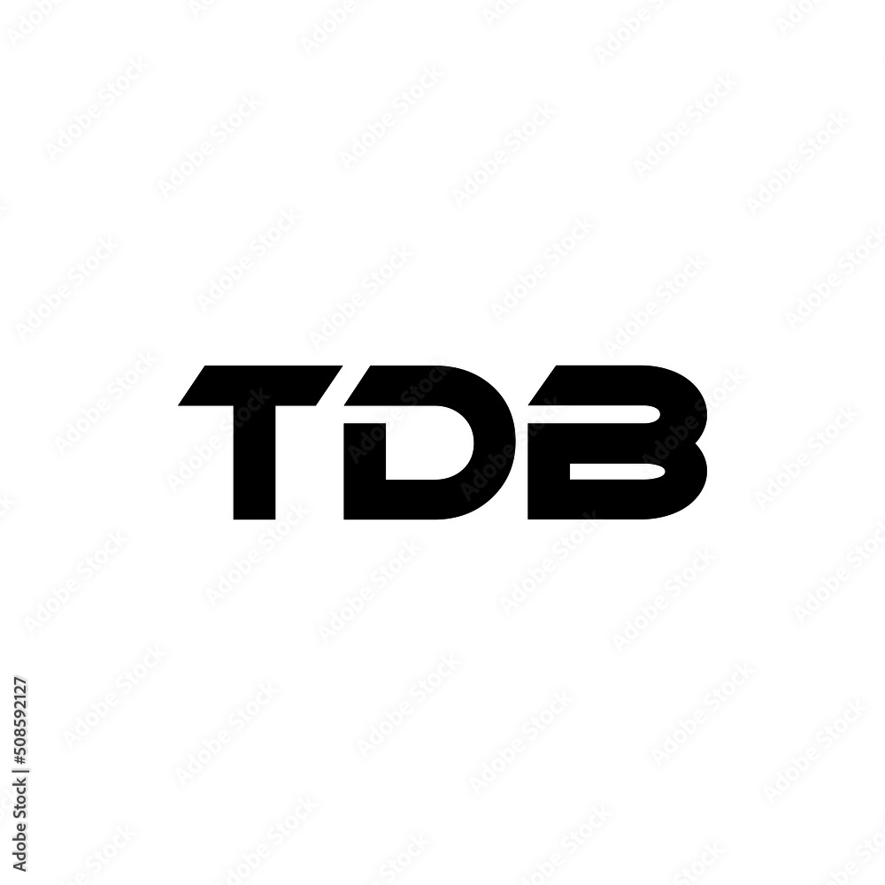 TDB letter logo design with white background in illustrator, vector ...