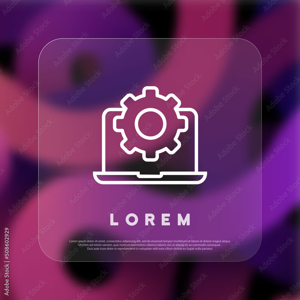 Laptop Setting Icon Update Process Operating System Setting Options