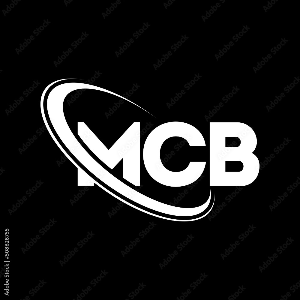 MCB logo. MCB letter. MCB letter logo design. Intitials MCB logo linked ...