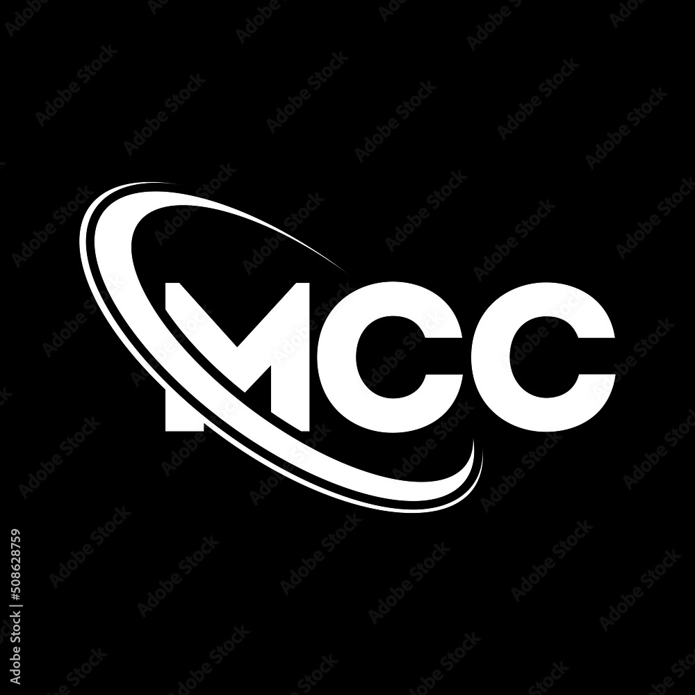 MCC logo. MCC letter. MCC letter logo design. Intitials MCC logo linked ...