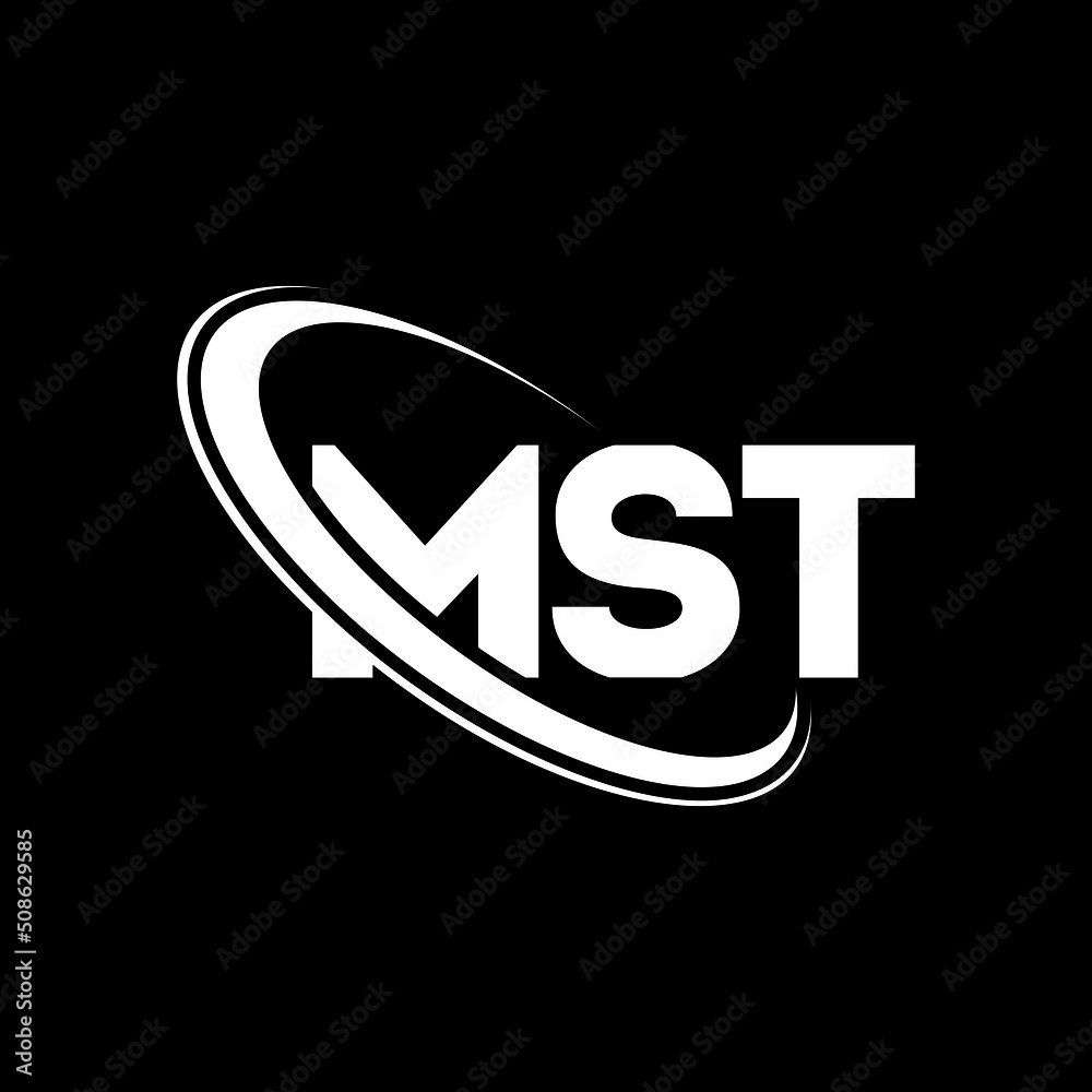 MST logo. MST letter. MST letter logo design. Initials MST logo linked ...
