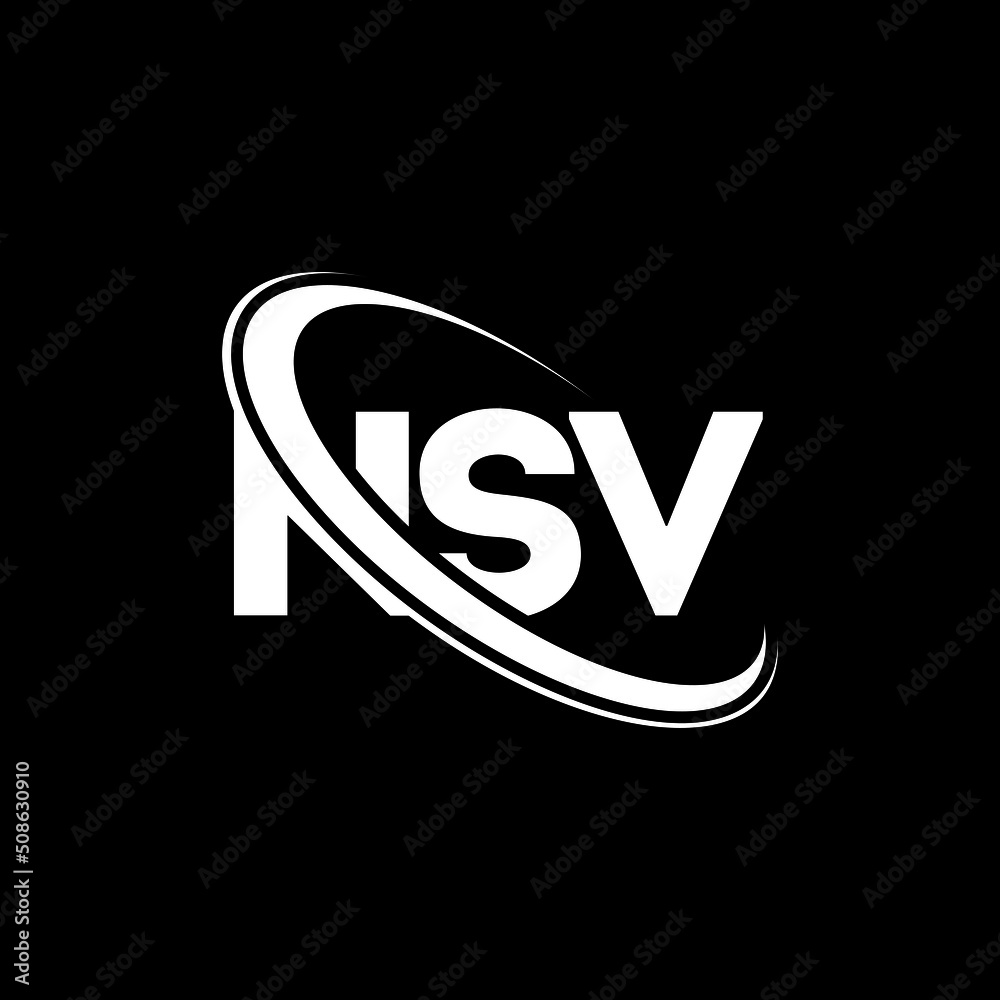 NSV logo. NSV letter. NSV letter logo design. Initials NSV logo linked ...