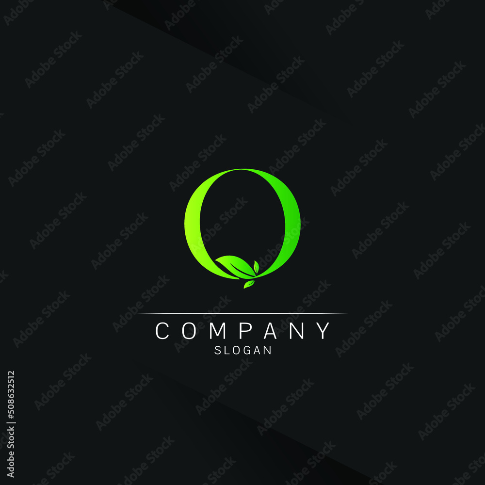 Letter O Green Leaf Logo Design Vector ecology elements for web Spa ...